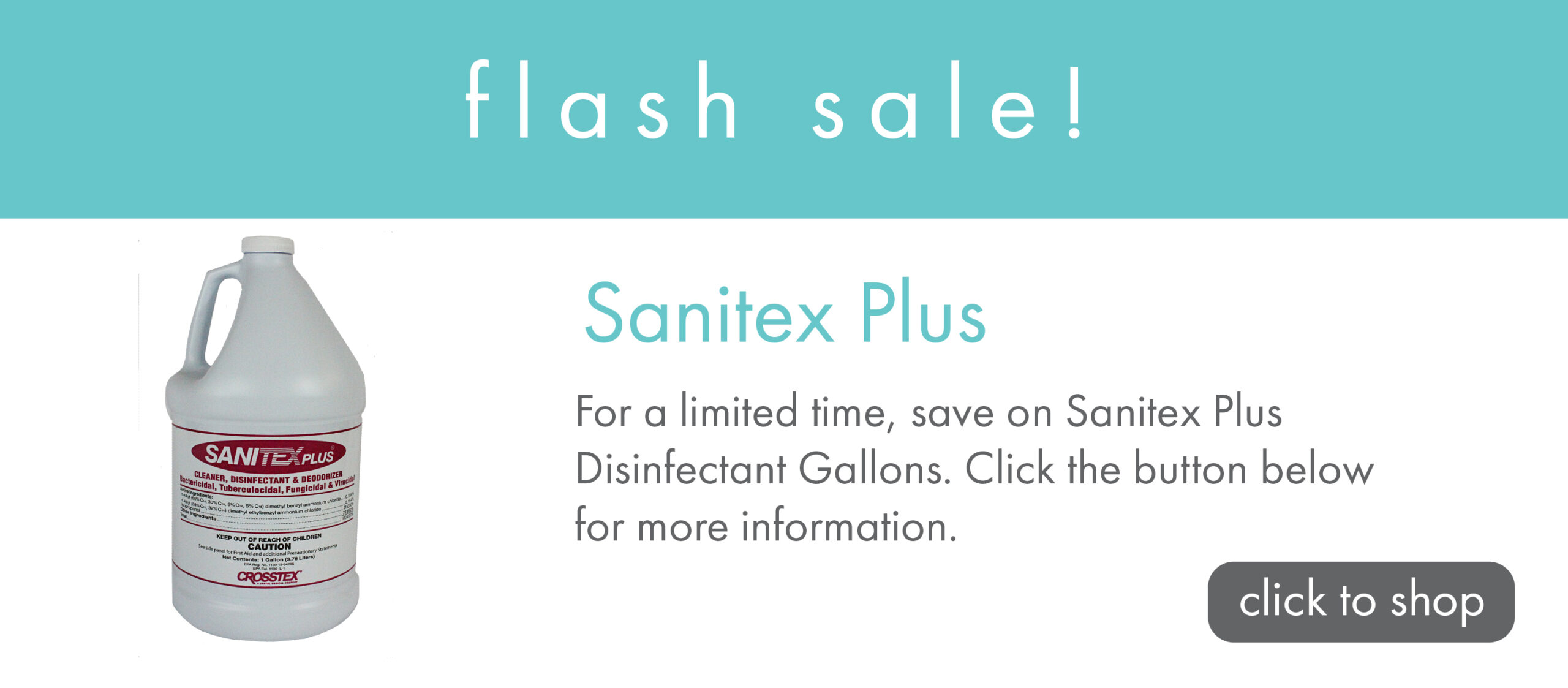 Sanitex Plus Sale Banner | Prestige Electrolysis + Spa Supply