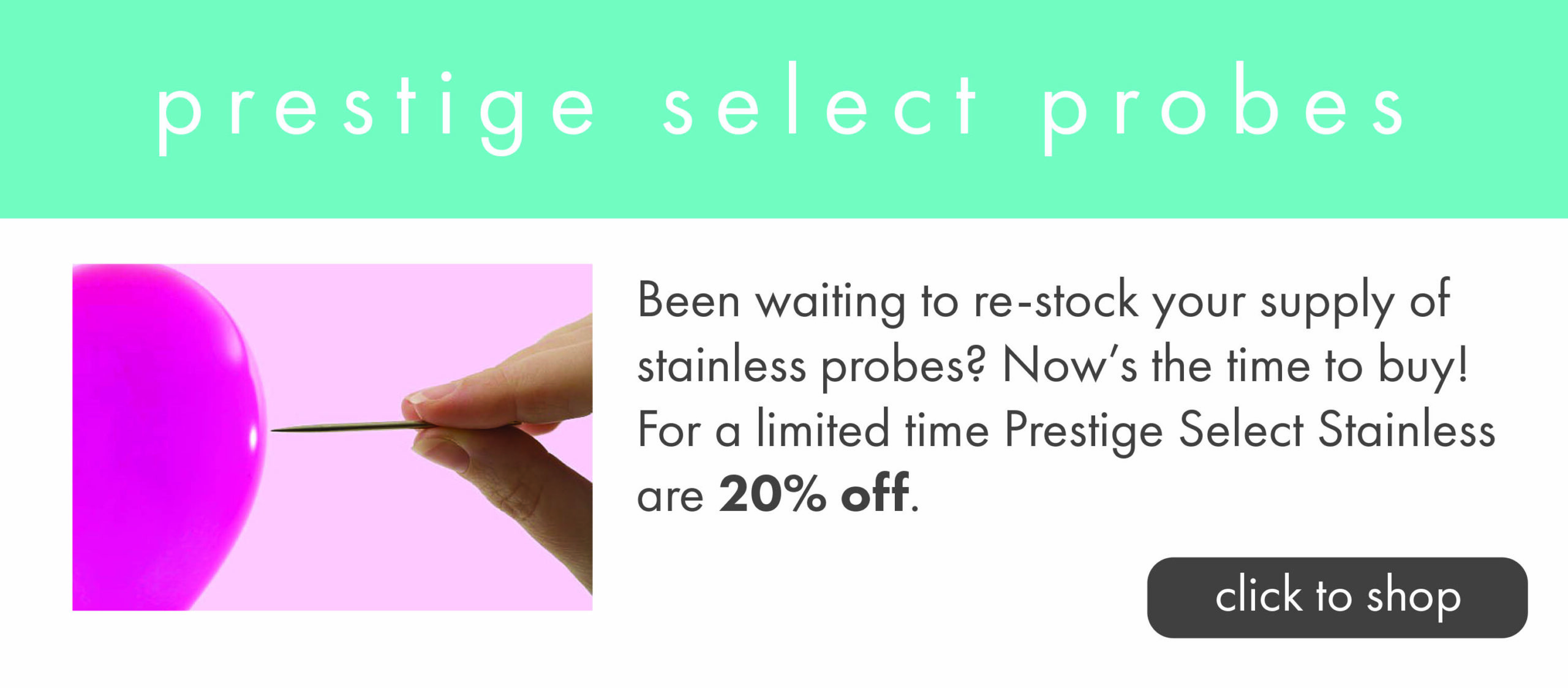 Select Sale Banner August 2019 | Prestige Electrolysis + Spa Supply