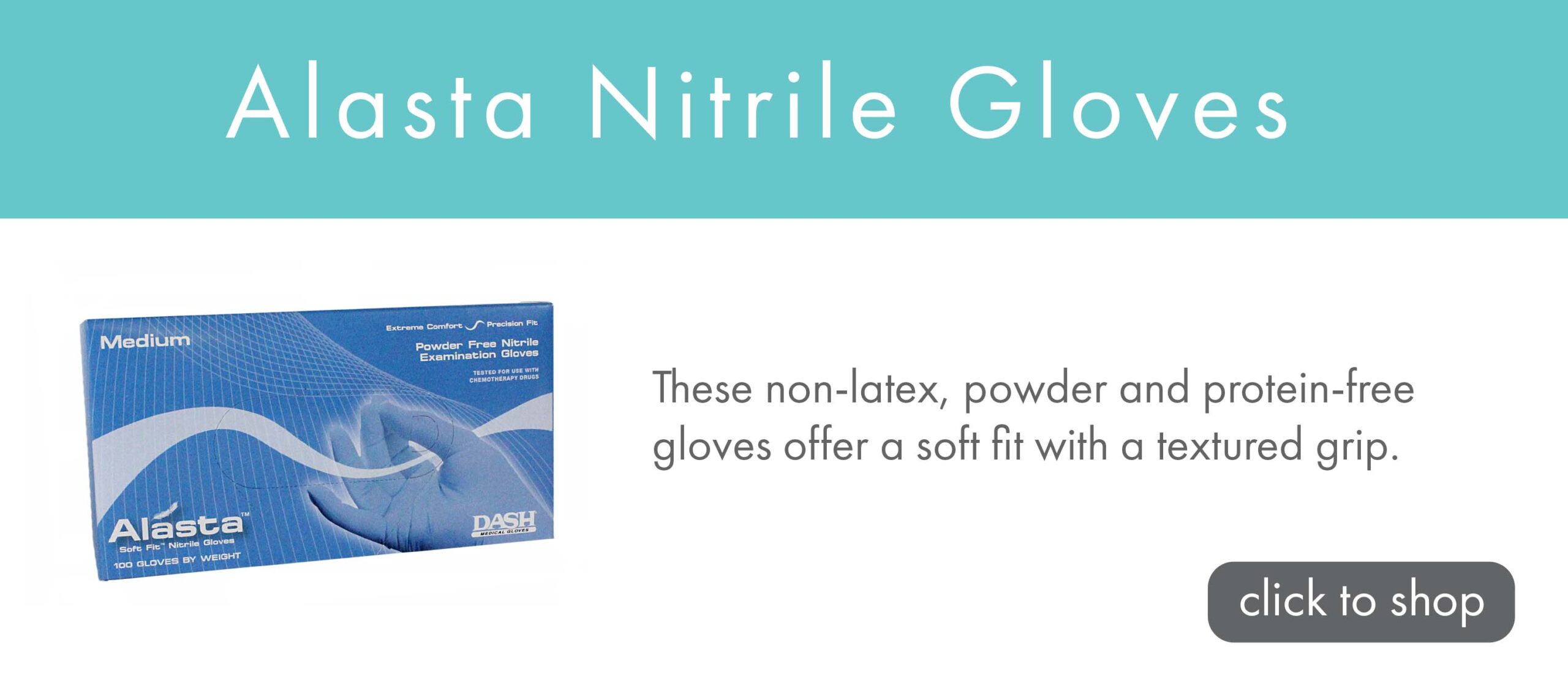 alasta nitrile glove banner | Prestige Electrolysis + Spa Supply