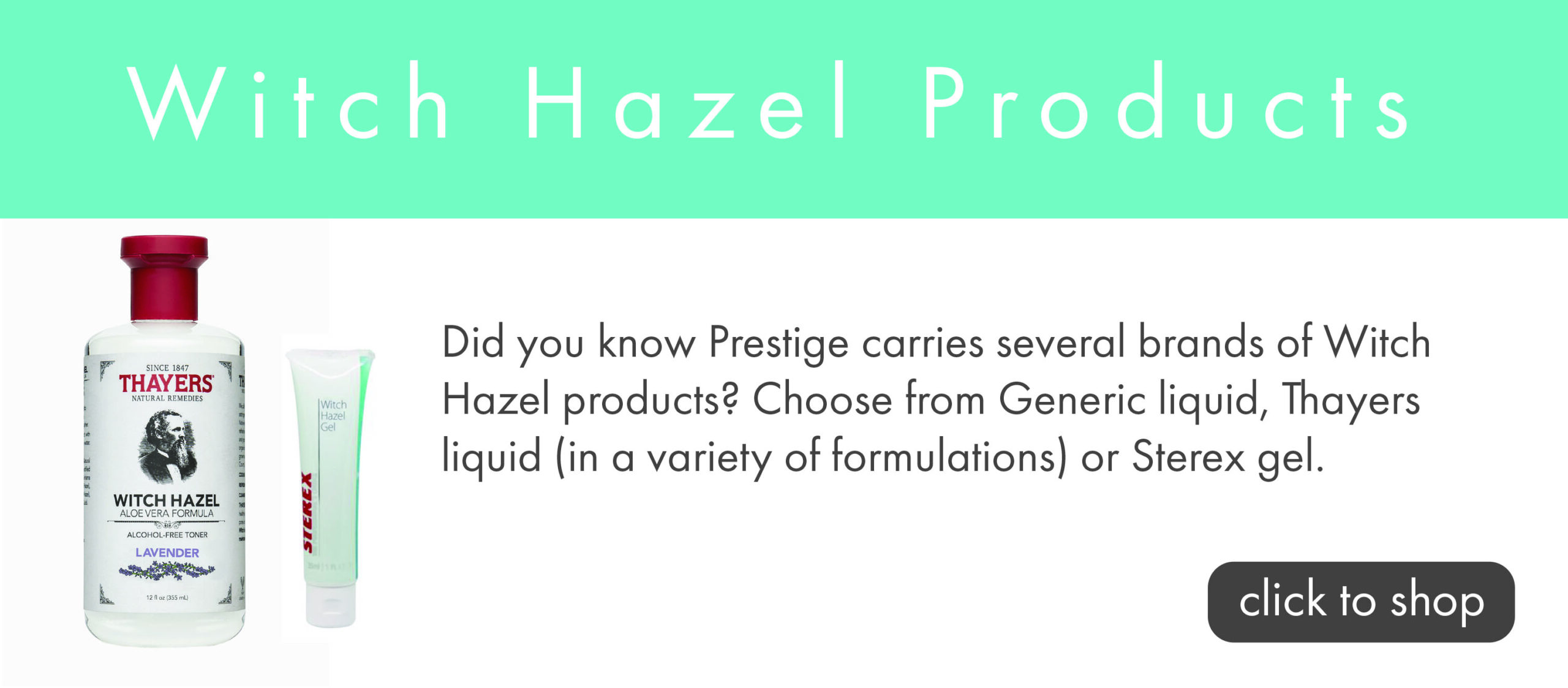 Witch Hazel Products | Prestige Electrolysis + Spa Supply
